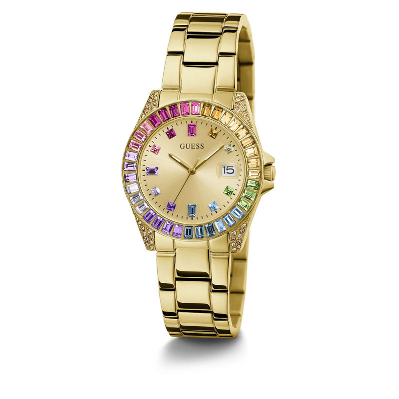 Guess Ladies Opaline Multi Stones Gold Watch – Prouds Fiji