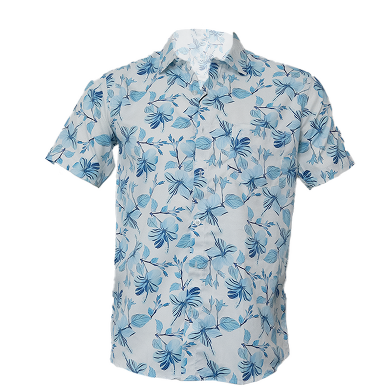 R-Hawaiian Printed Polyester Shirt White – Prouds Fiji