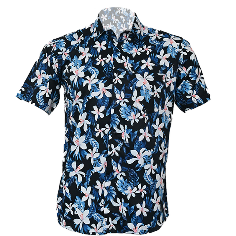 R-Hawaiian Printed Polyester Shirt Blue – Prouds Fiji