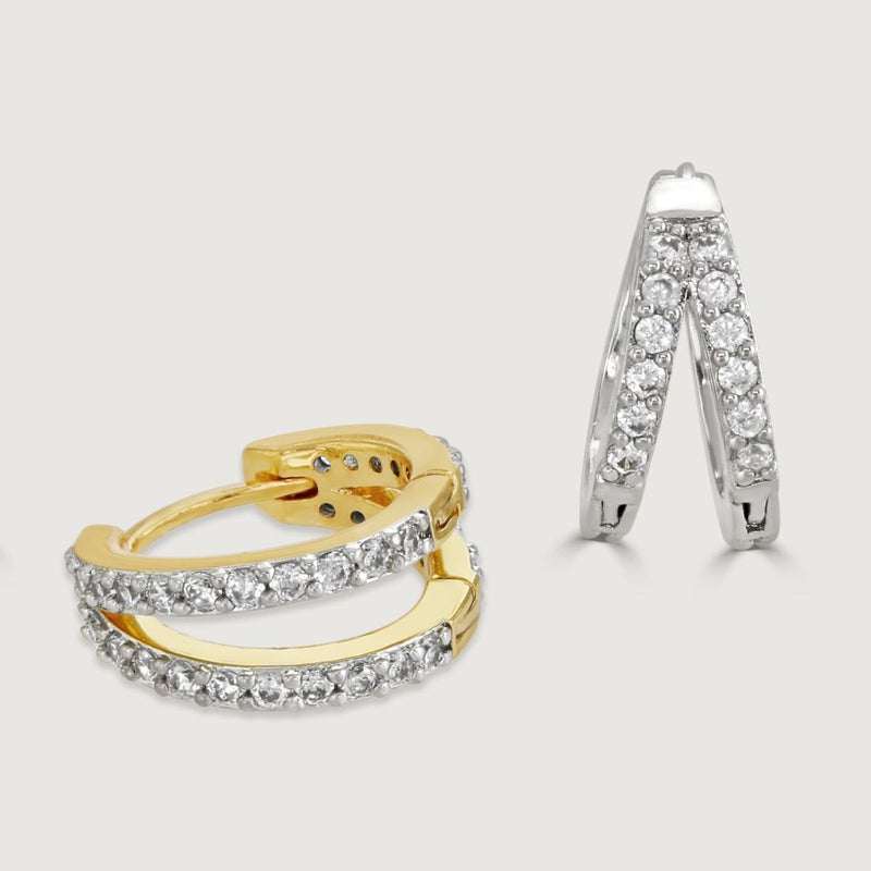 Buckley Duo Pave Hoop Set – Prouds Fiji